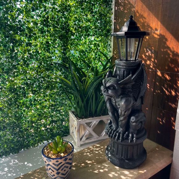 World of Wonders | Accents | Gothic Guardian Gargoyle Led Solar Light ...